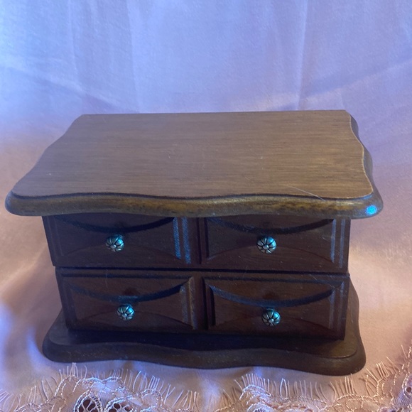 Storage & Organization | 197s Wooden Decorative Top Jewelry Box With ...